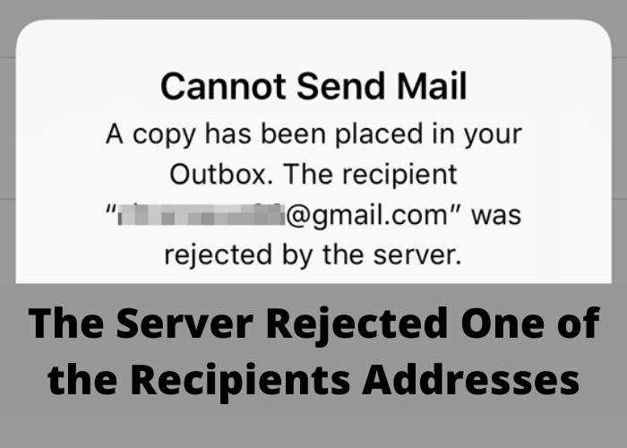 The Server Rejected One Of The Recipients Addresses Btcnews2day